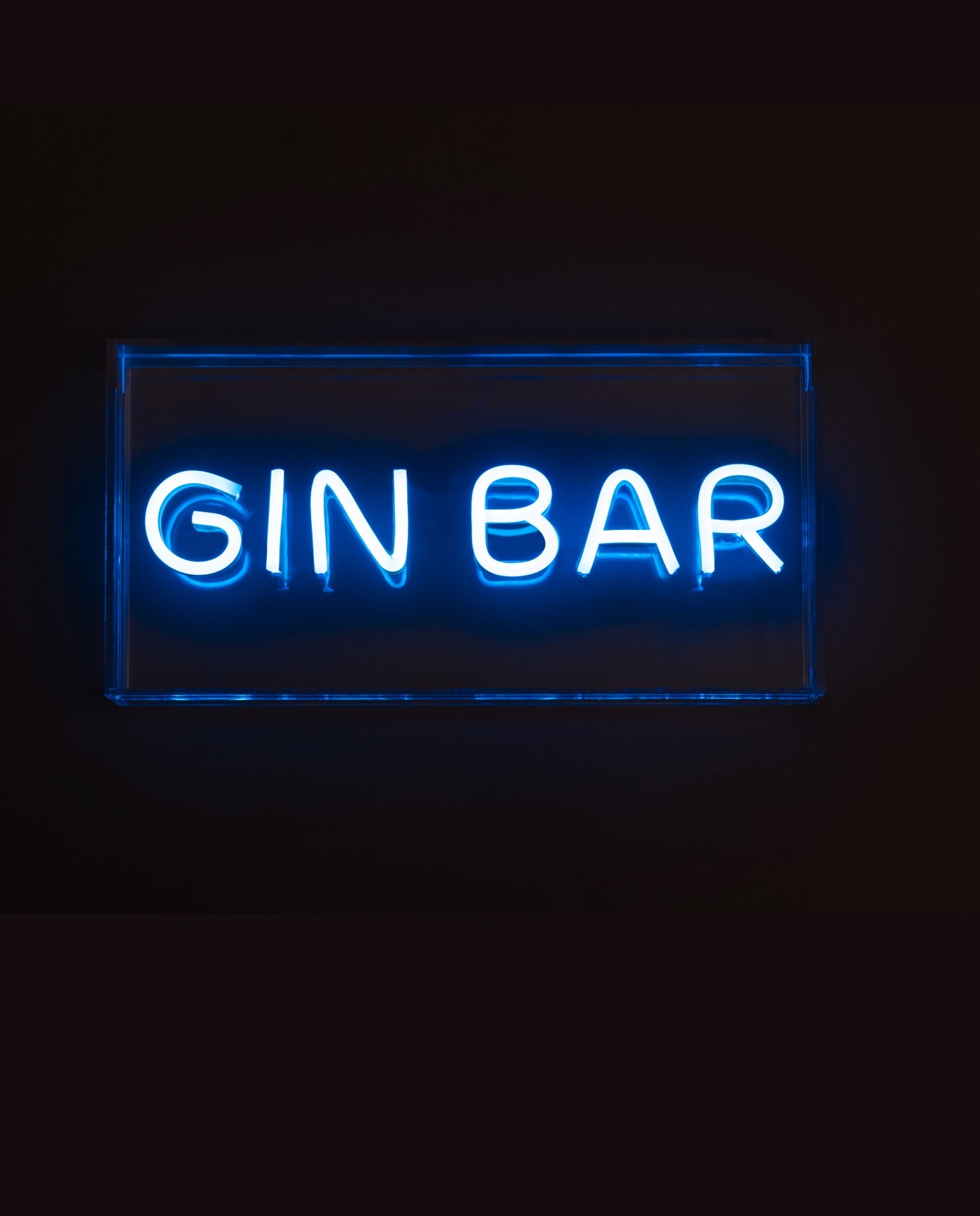 Blue Gin Bar Neon LED Acrylic Lightbox - Neon Sign | Driftroom ...